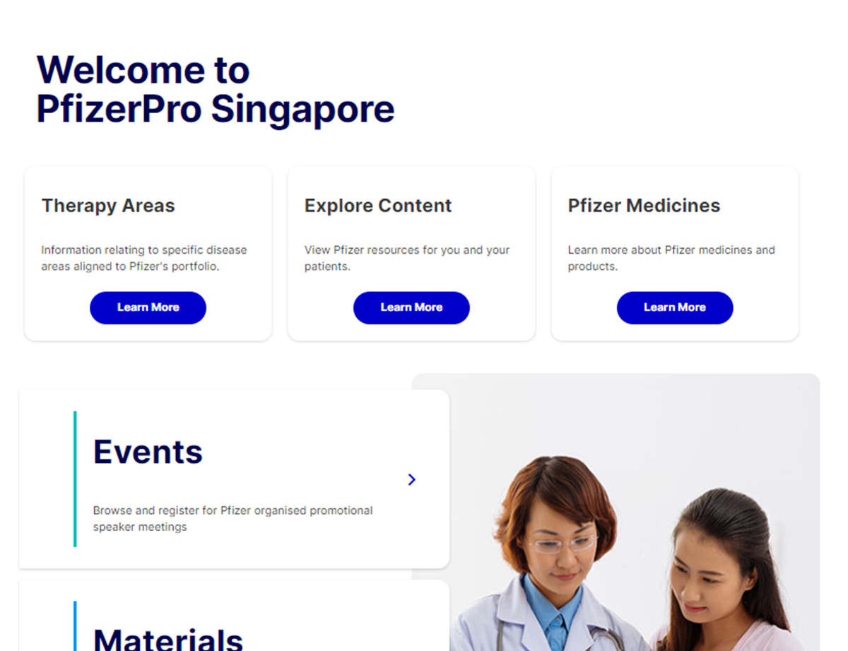 Homepage | PfizerPro Singapore